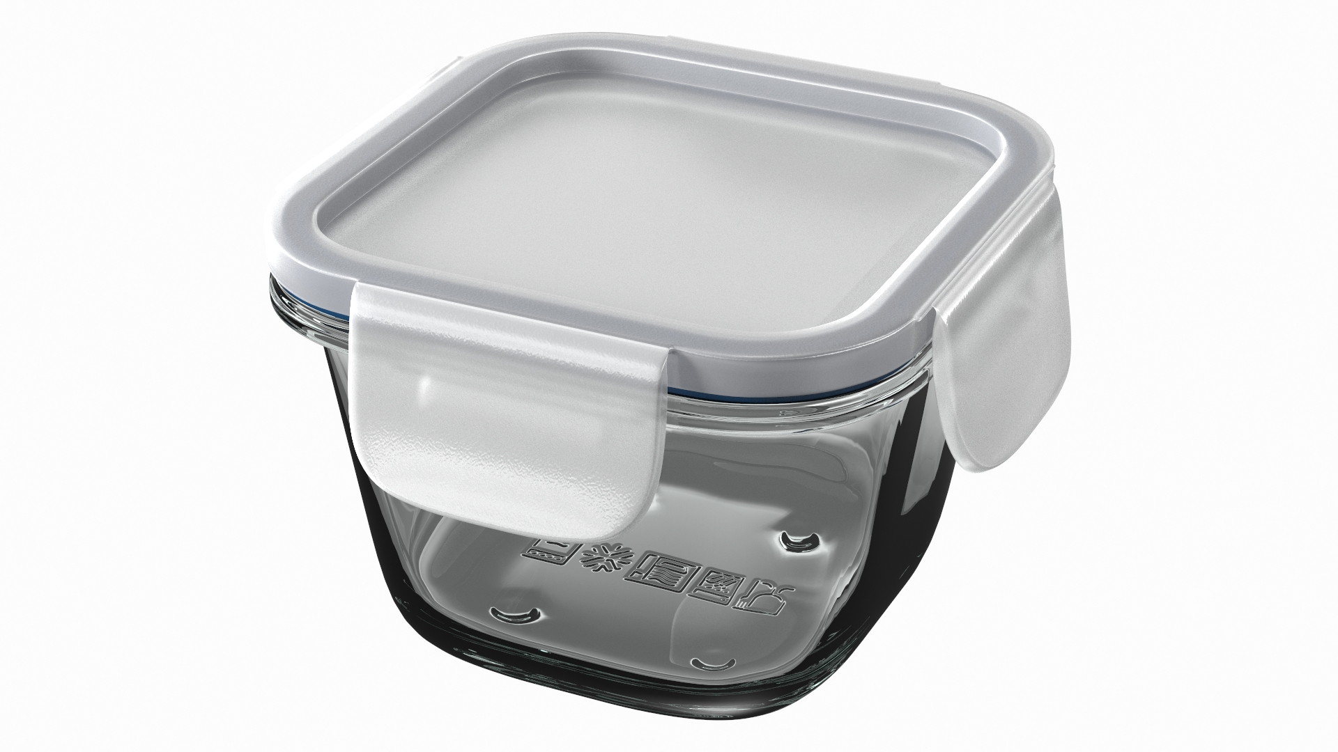 3D Glass Clip Lock Food Storage Container 180ml - TurboSquid 1734862