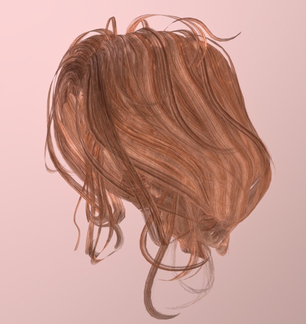 Female Hair 3 Colors 3D Model - TurboSquid 1393041