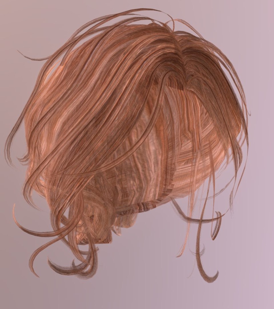 Female Hair 3 Colors 3D Model - TurboSquid 1393041