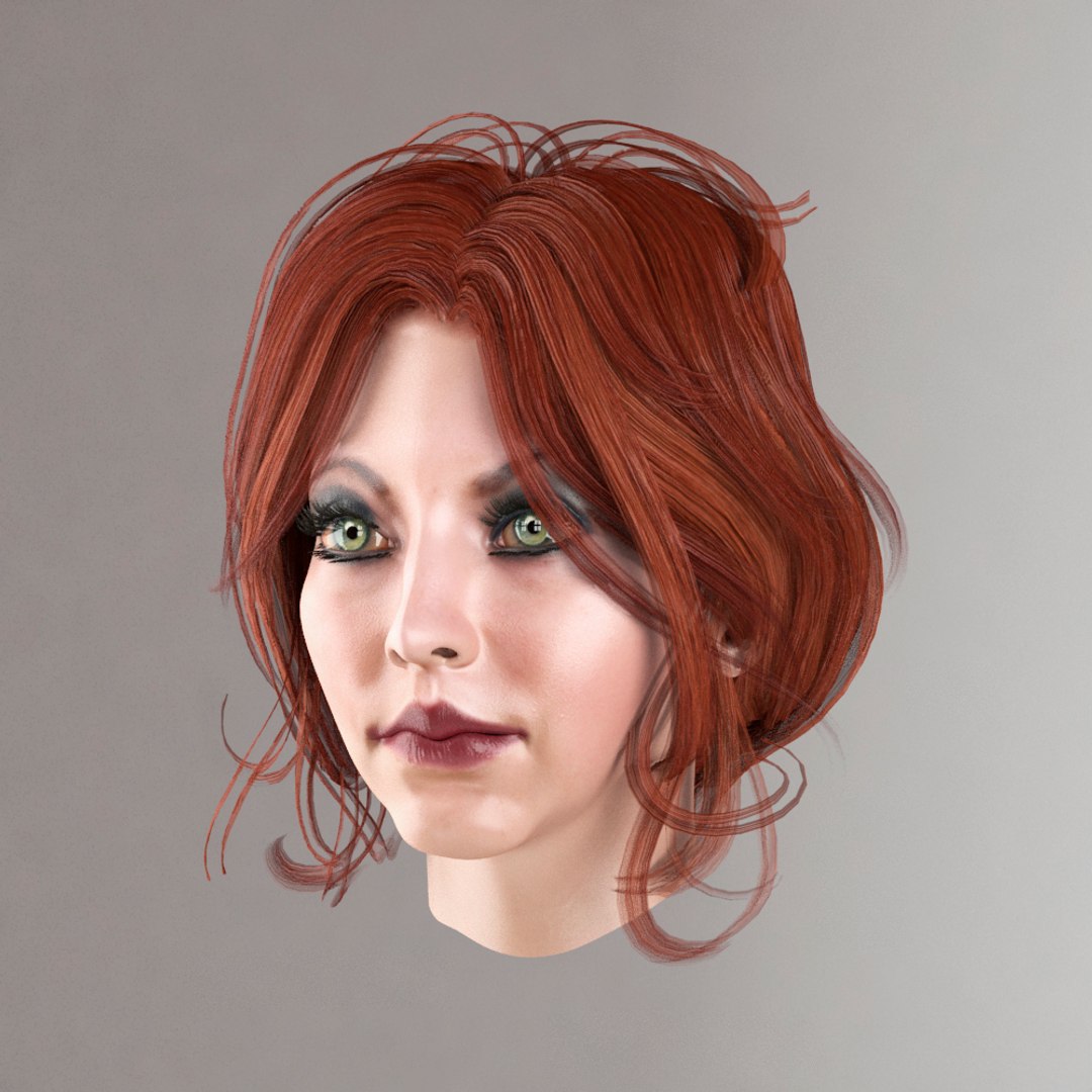Female Hair 3 Colors 3D Model - TurboSquid 1393041