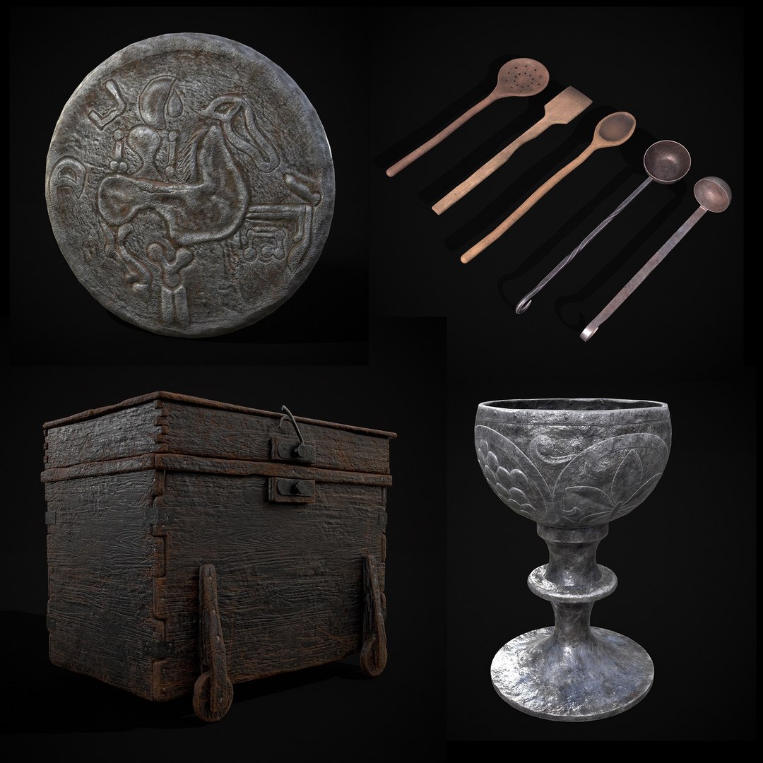 3D Medieval Prop Mix Forty Six - TurboSquid 2092405