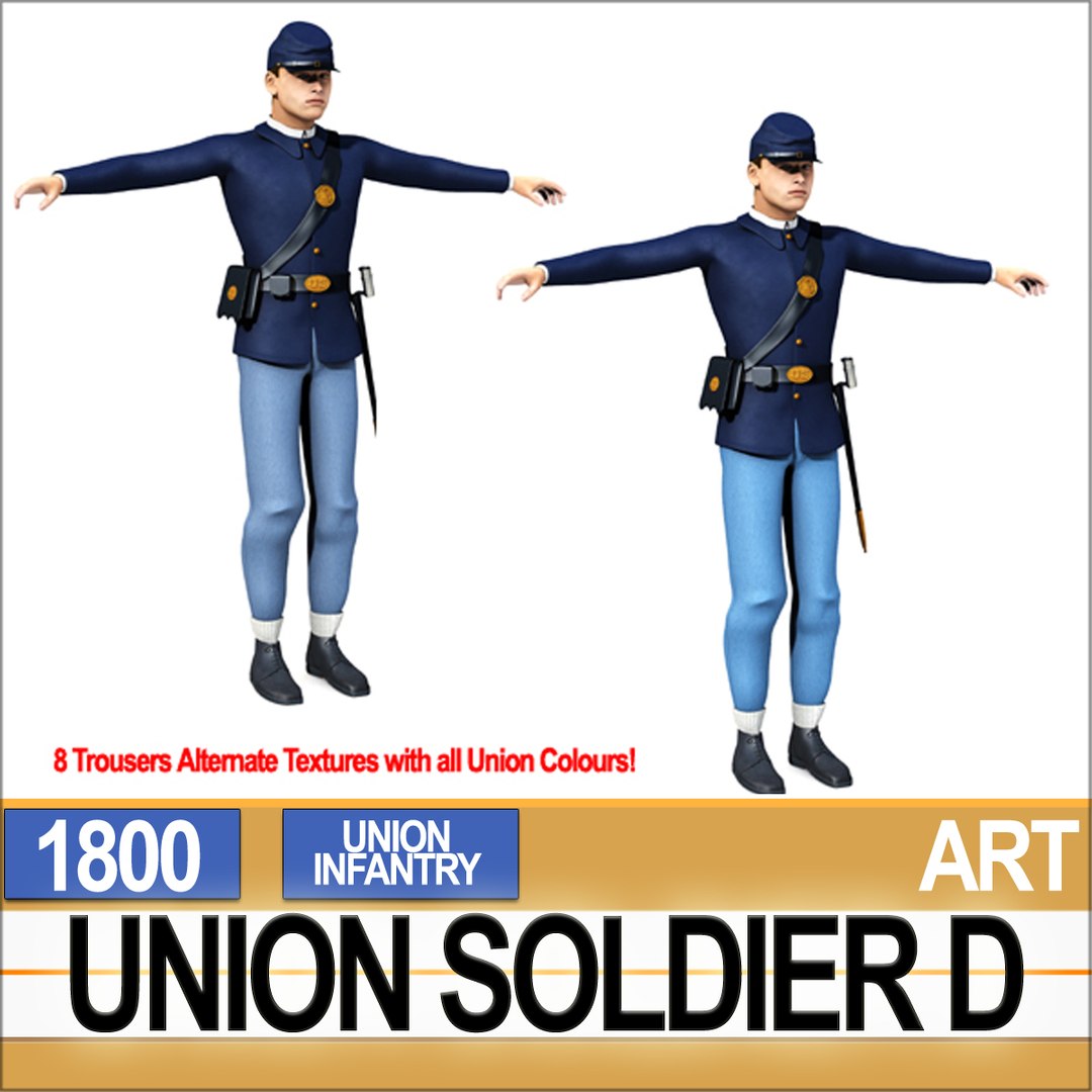 3d Civil War Union Soldier Model