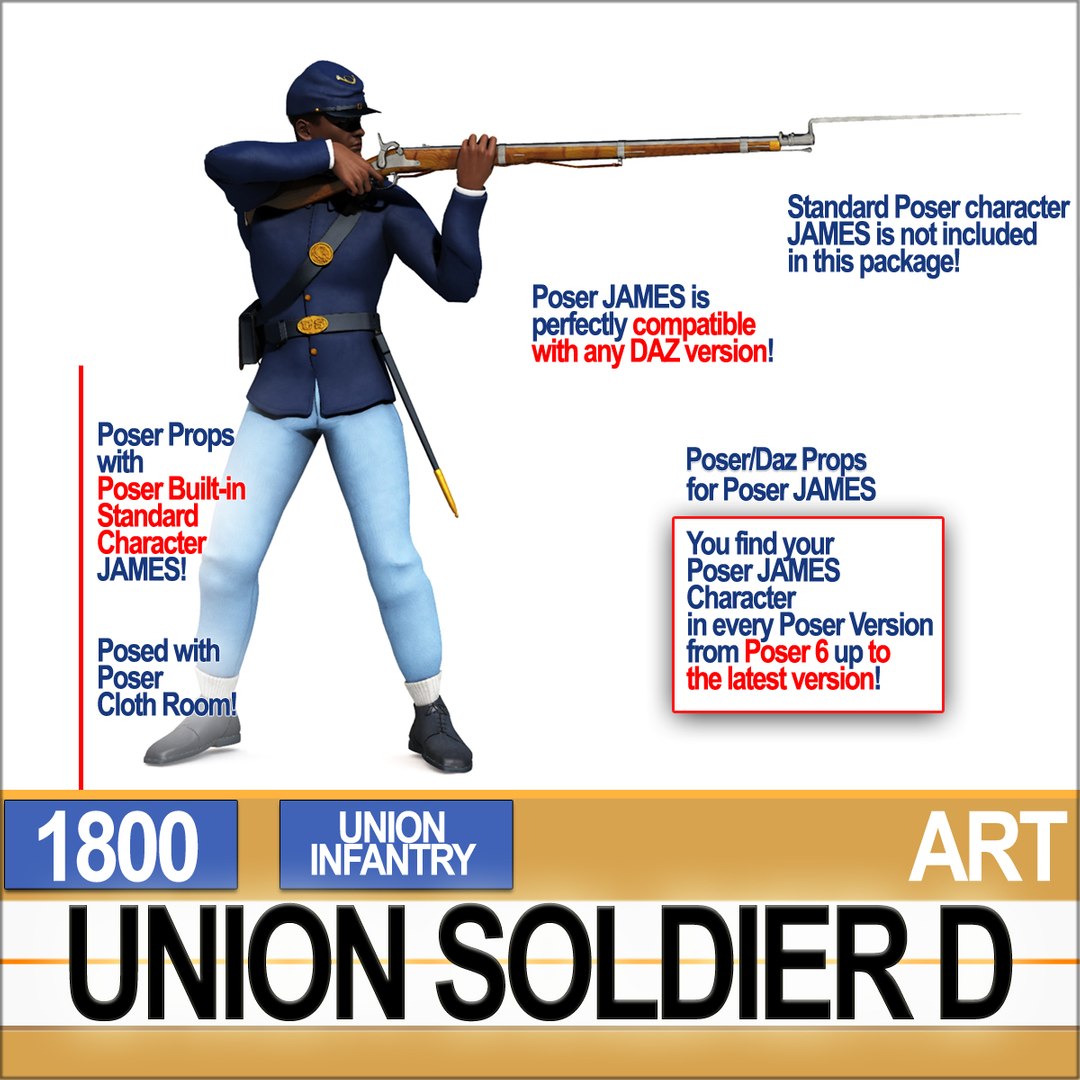 3d Civil War Union Soldier Model
