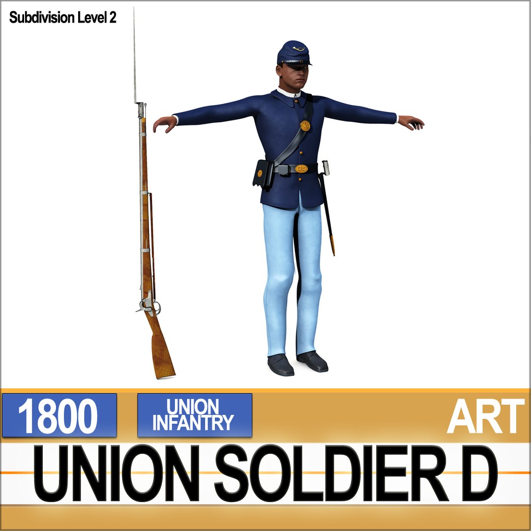 3d Civil War Union Soldier Model