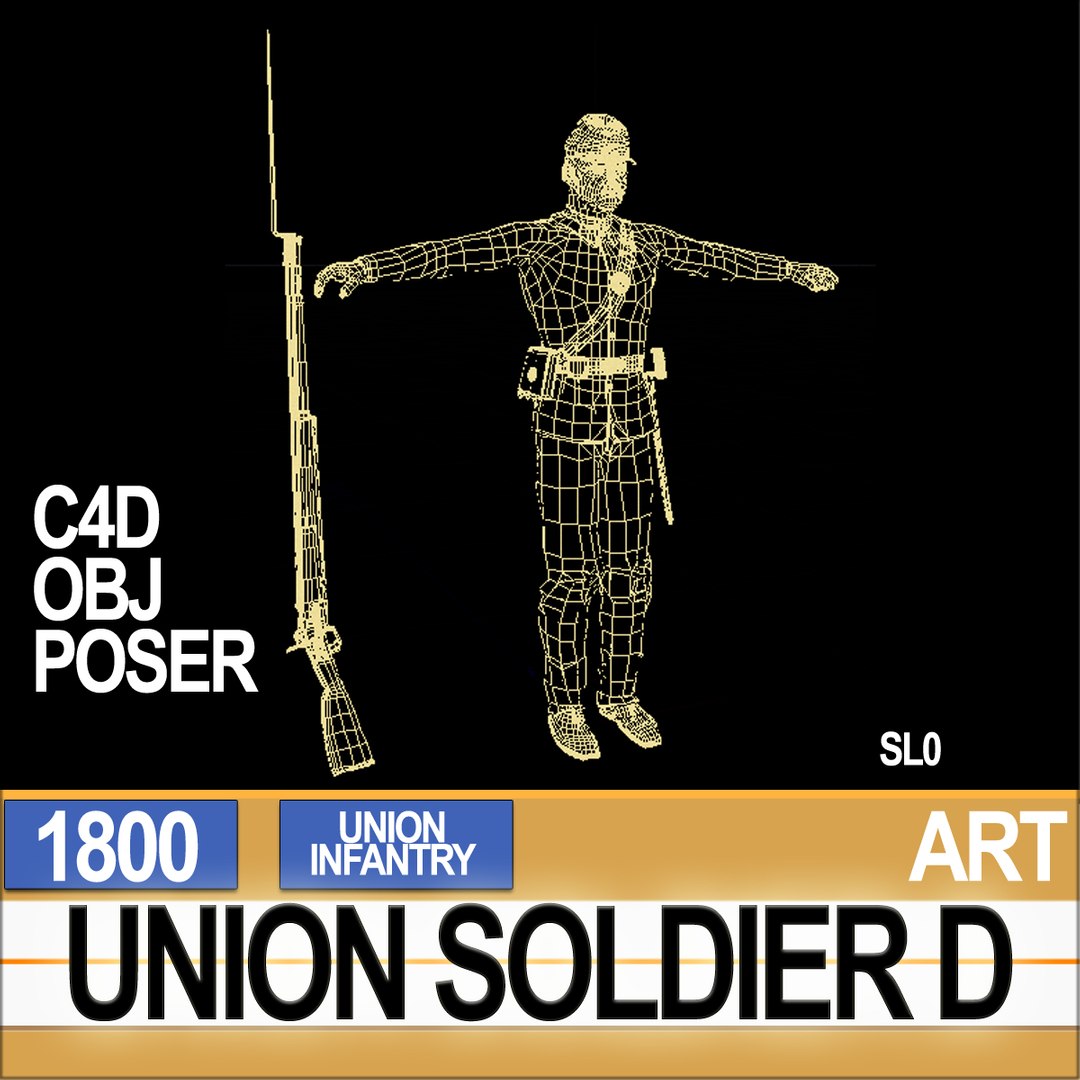 3d Civil War Union Soldier Model
