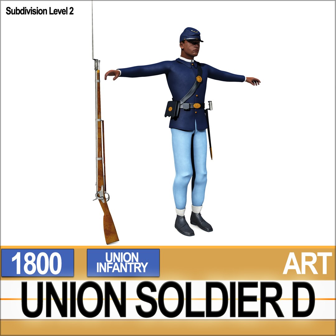 3d Civil War Union Soldier Model