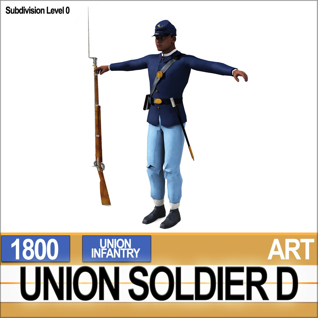 3d Civil War Union Soldier Model
