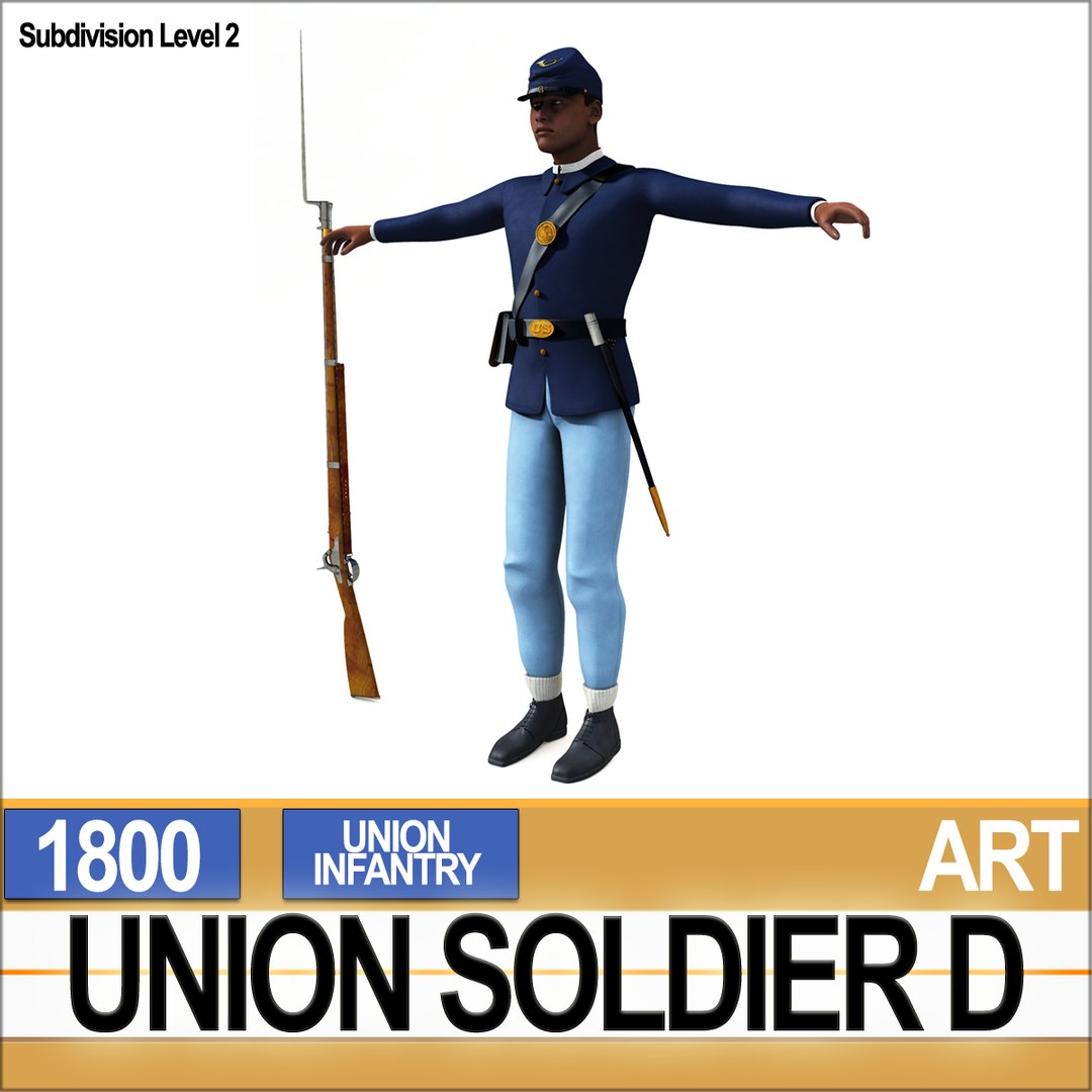 3d Civil War Union Soldier Model