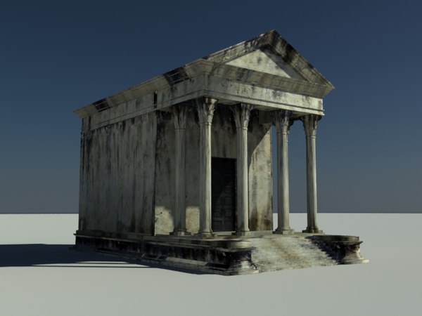 3d model roman temple