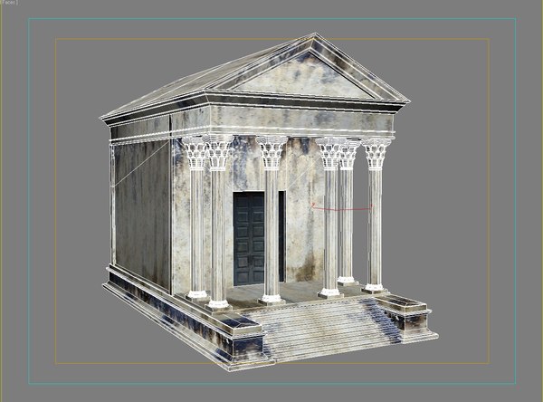 3d model roman temple
