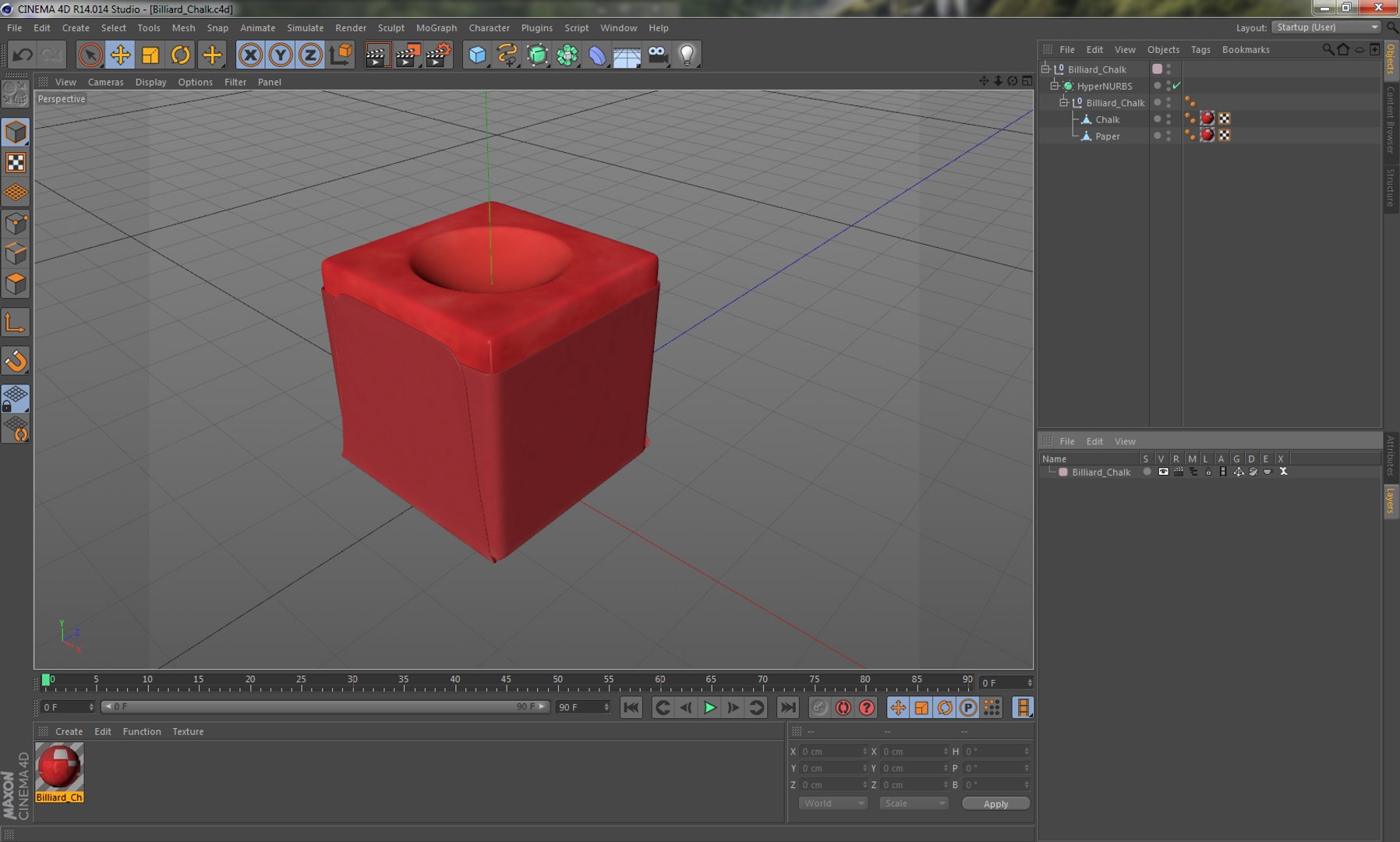 3D Billiard Chalk - TurboSquid 1208172