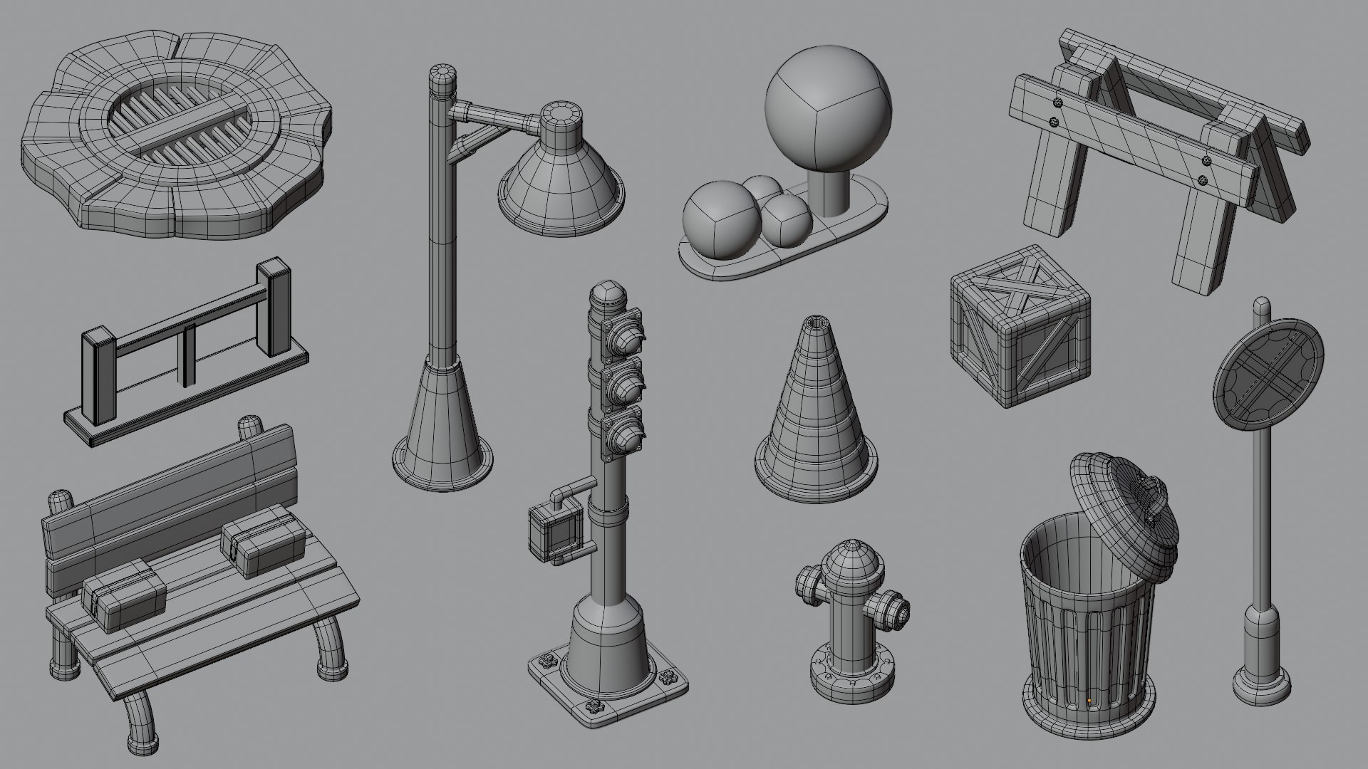 Stylized Street Assets 3D Model - TurboSquid 2416826