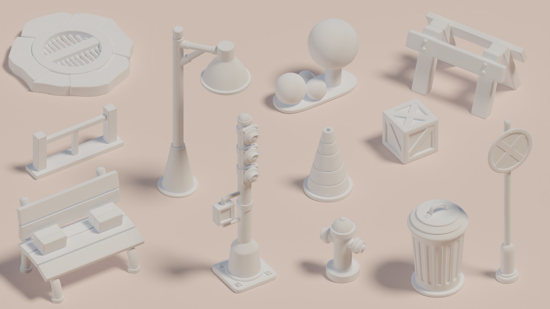 Stylized Street Assets 3D Model - TurboSquid 2416826