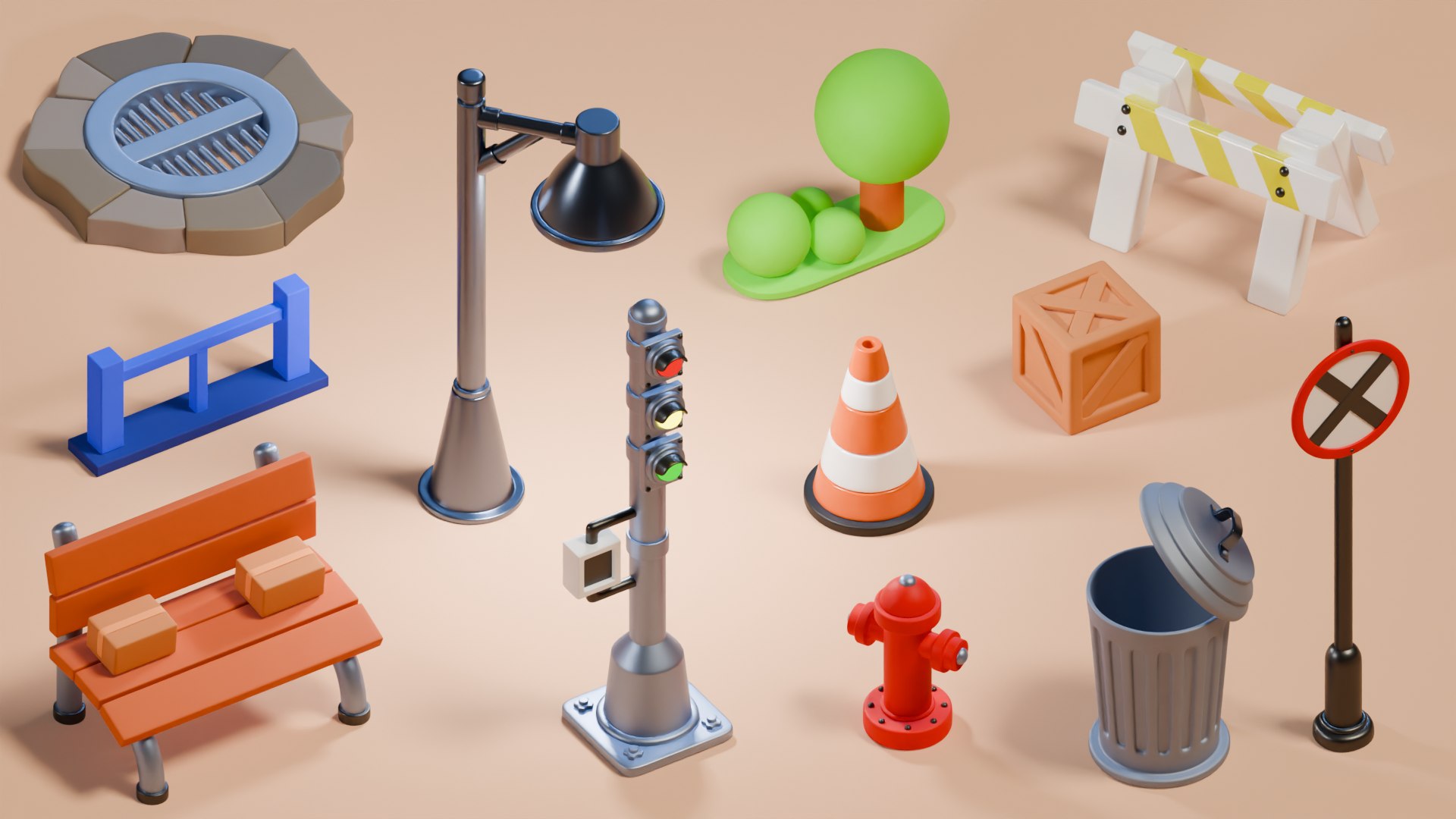 Stylized Street Assets 3D Model - TurboSquid 2416826