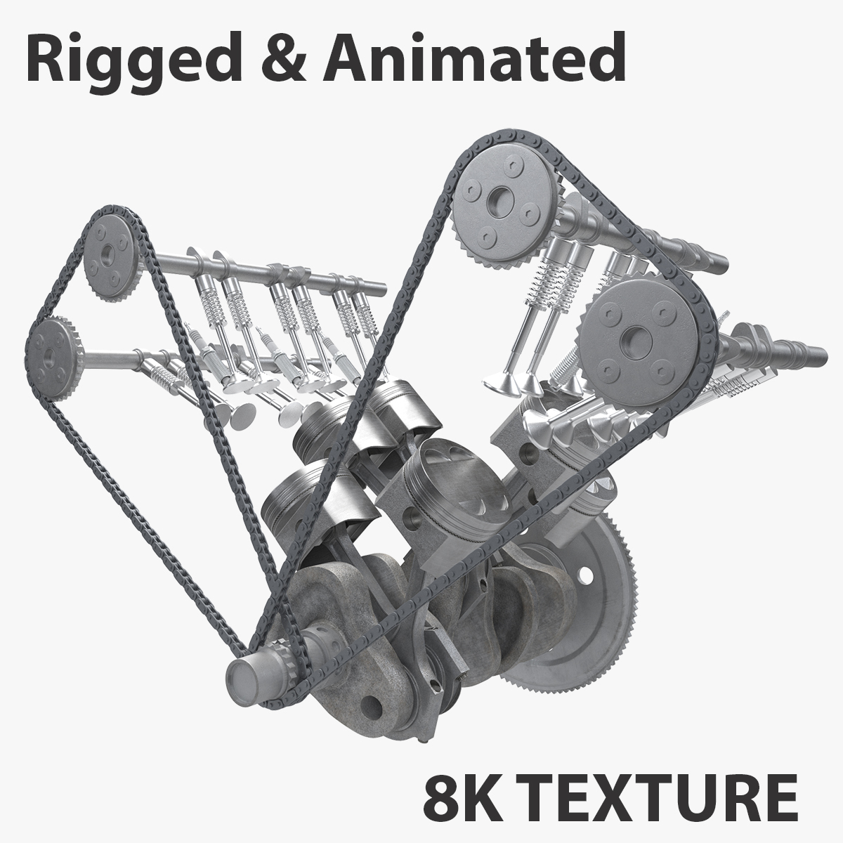 3D model engine car v6 animation - TurboSquid 1571020