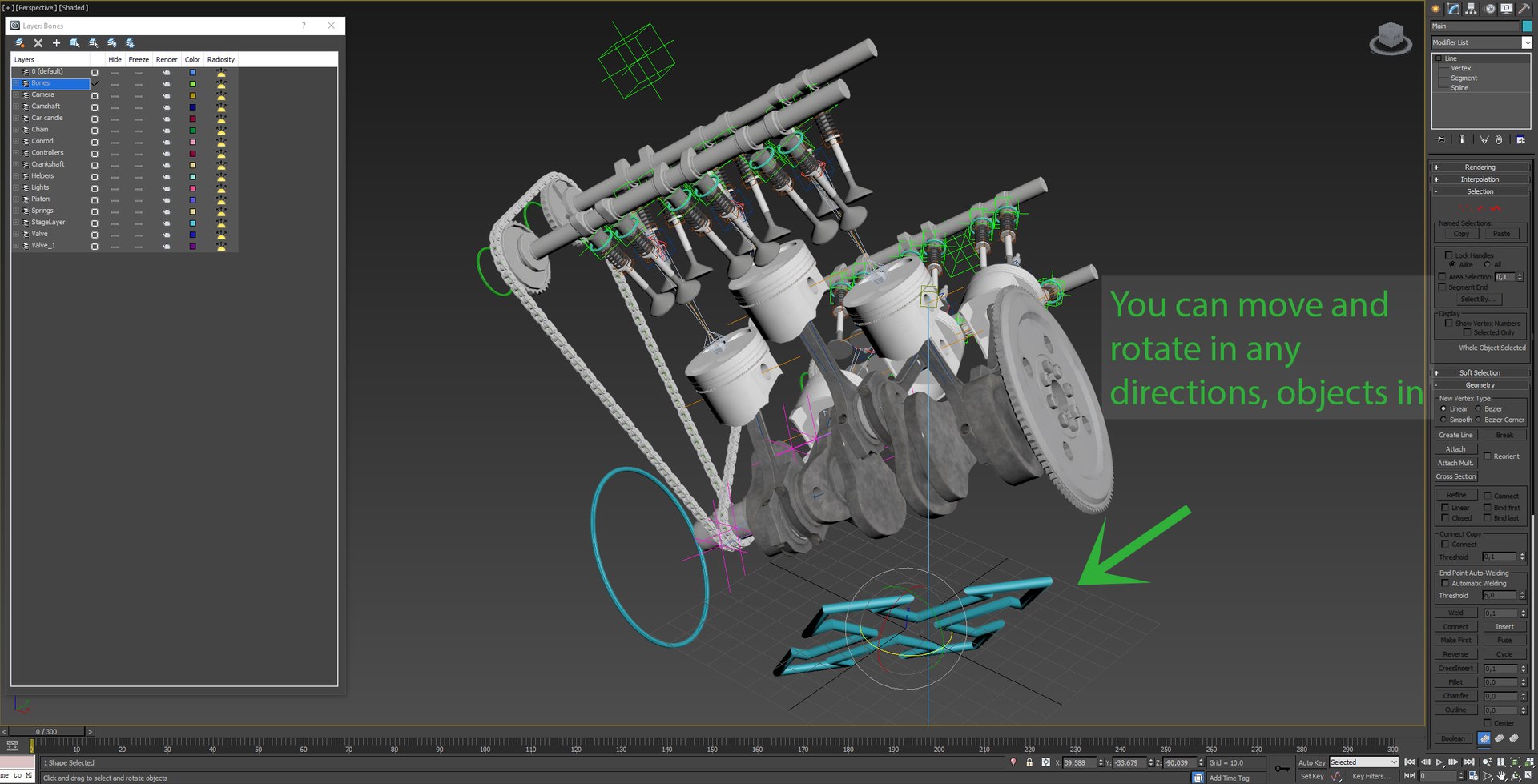 3D model engine car v6 animation - TurboSquid 1571020