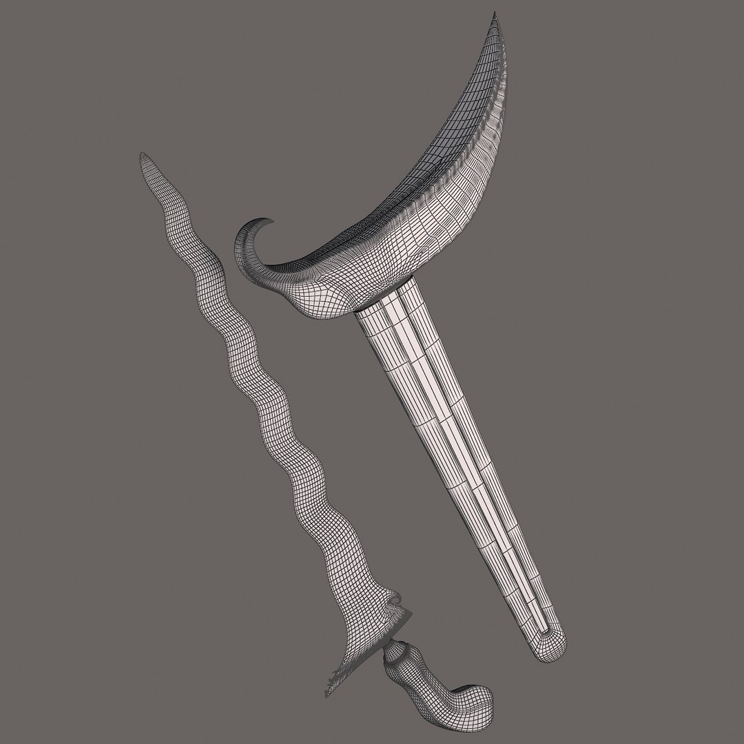 3d Model Keris Sword