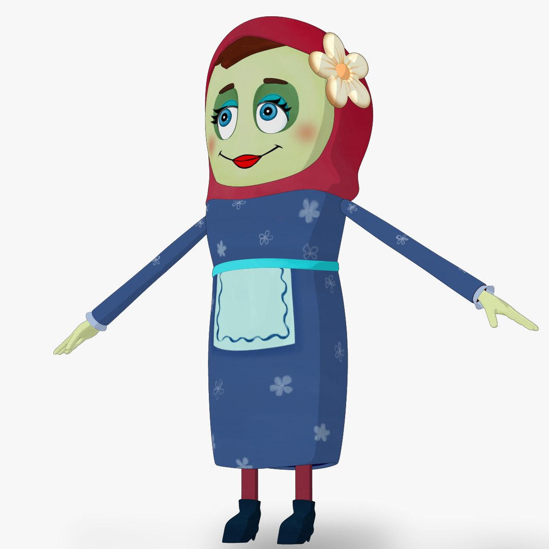 3d Model Low-poly Rigged Mom Bean