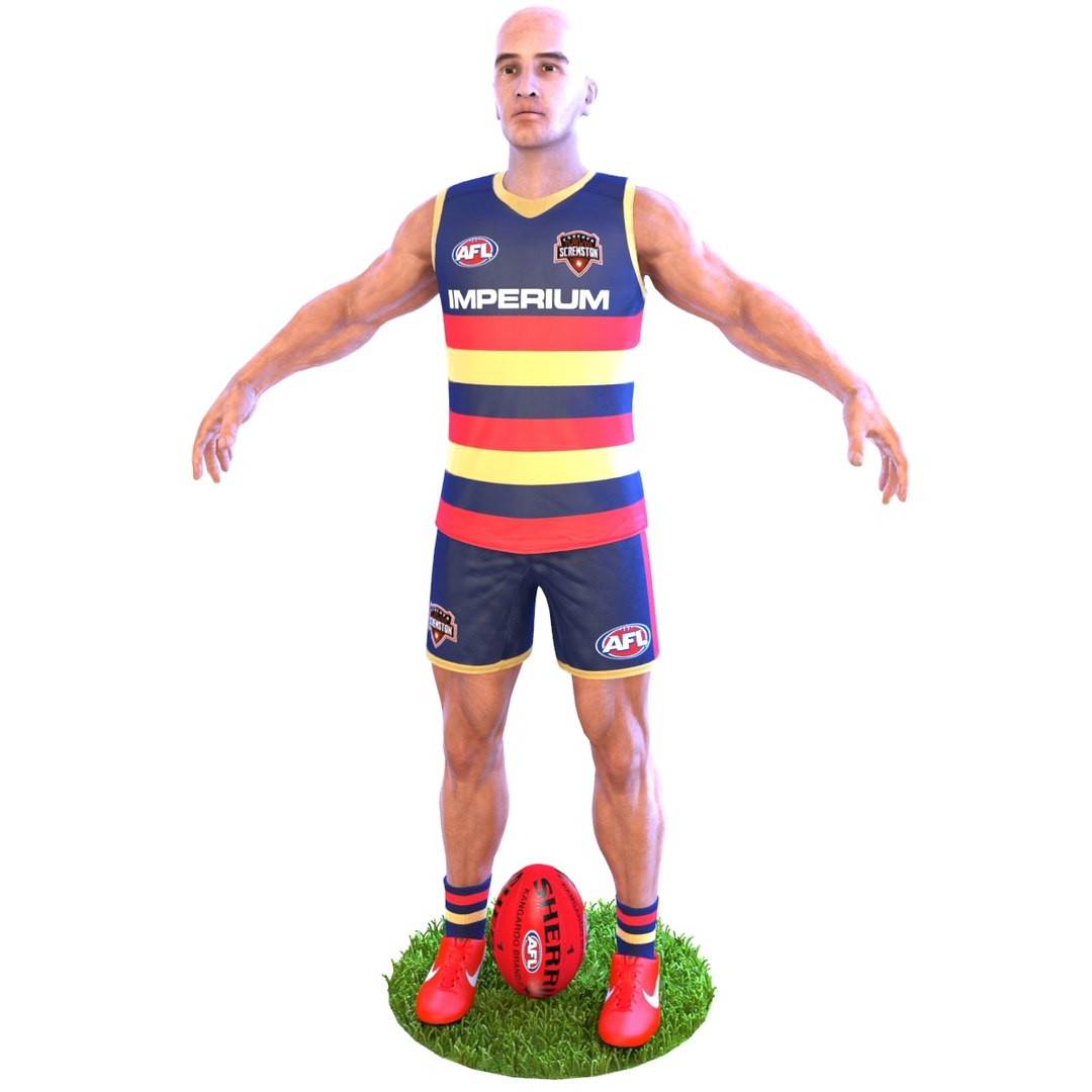 3D Australian Football Player 4k Model - TurboSquid 1489949
