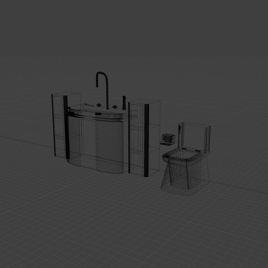 Bathroom 3d Low Poly Model Model - TurboSquid 1937947