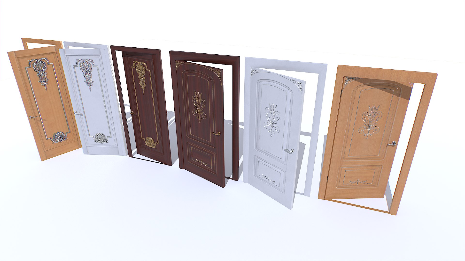 Classic Door pack 3D model - TurboSquid 2174143