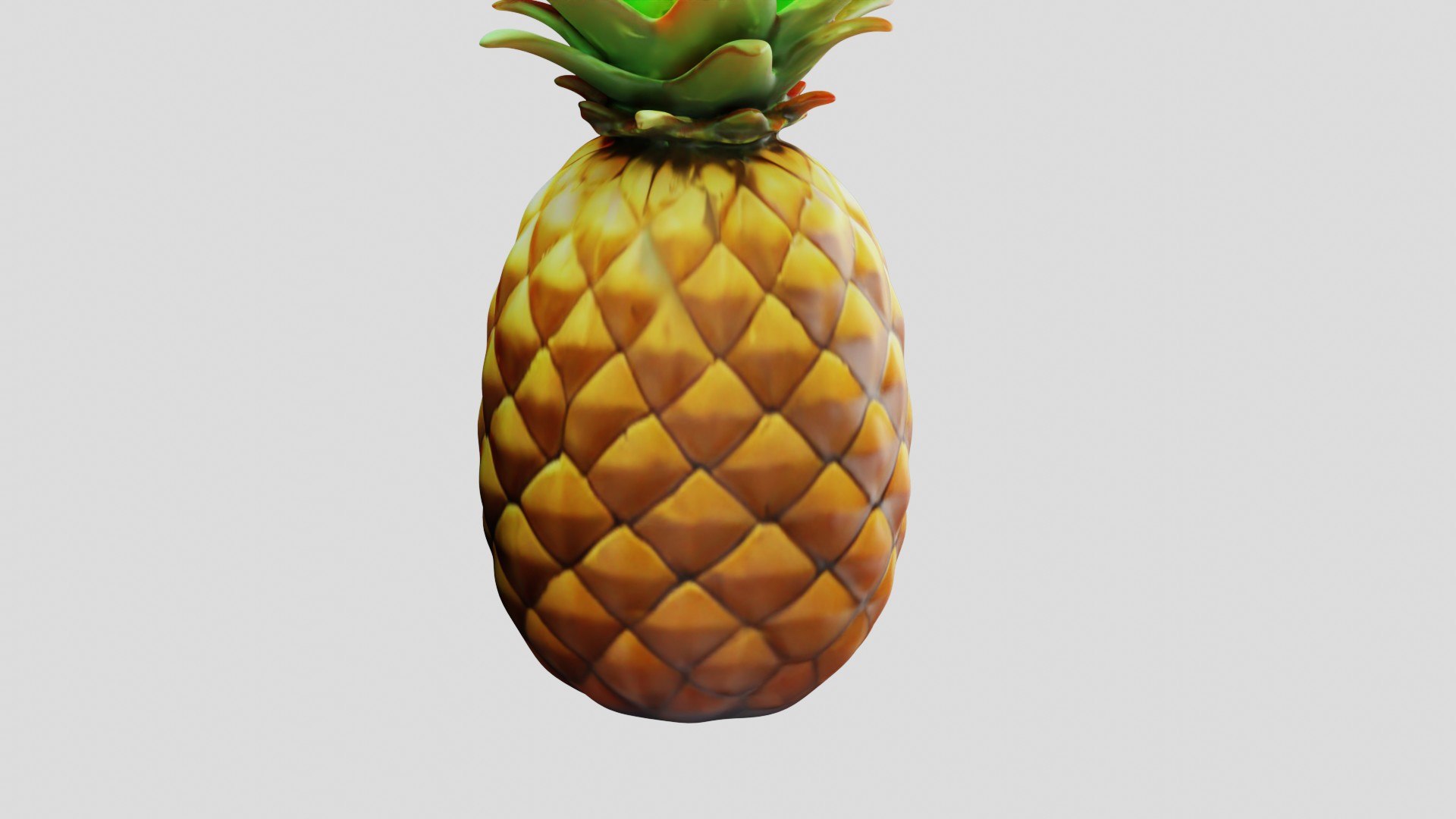 Premium Pineapple 3D Model Clean Topology PBR Textures Game Film Ready ...