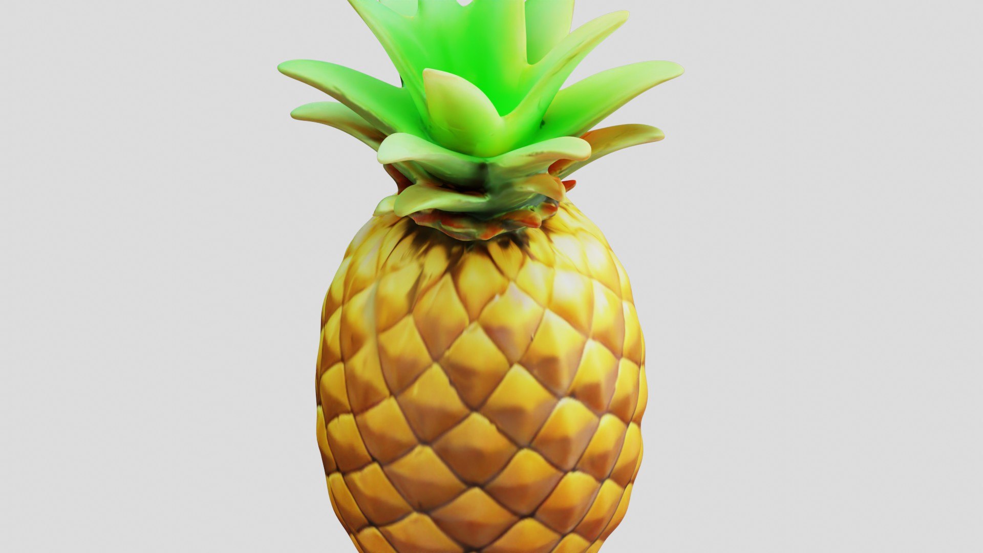 Premium Pineapple 3D Model Clean Topology PBR Textures Game Film Ready ...
