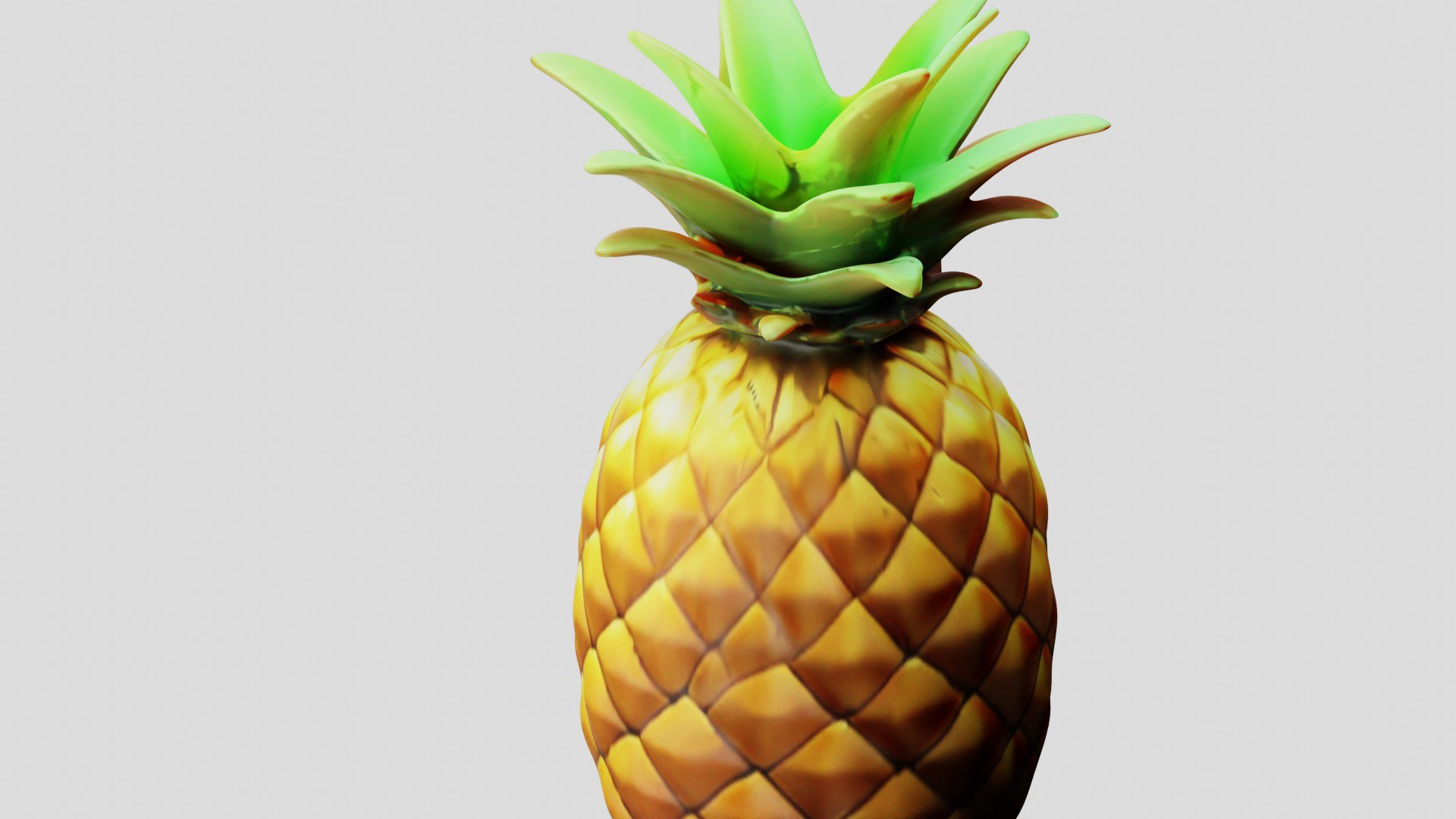 Premium Pineapple 3D Model Clean Topology PBR Textures Game Film Ready ...