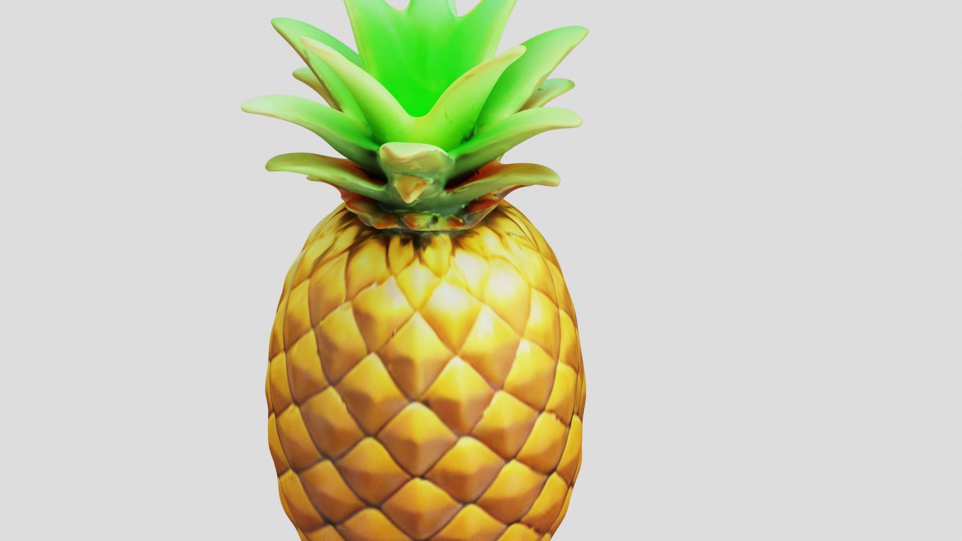 Premium Pineapple 3D Model Clean Topology PBR Textures Game Film Ready ...