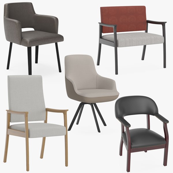 modelo 3d Upholstered Armchair Collection Bundle - TurboSquid 2084262