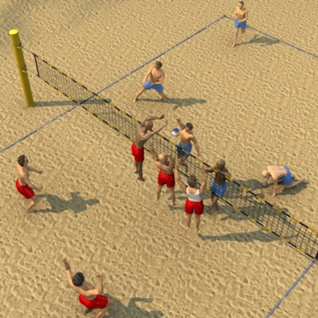 3dsmax Sand Volleyball Poser Court