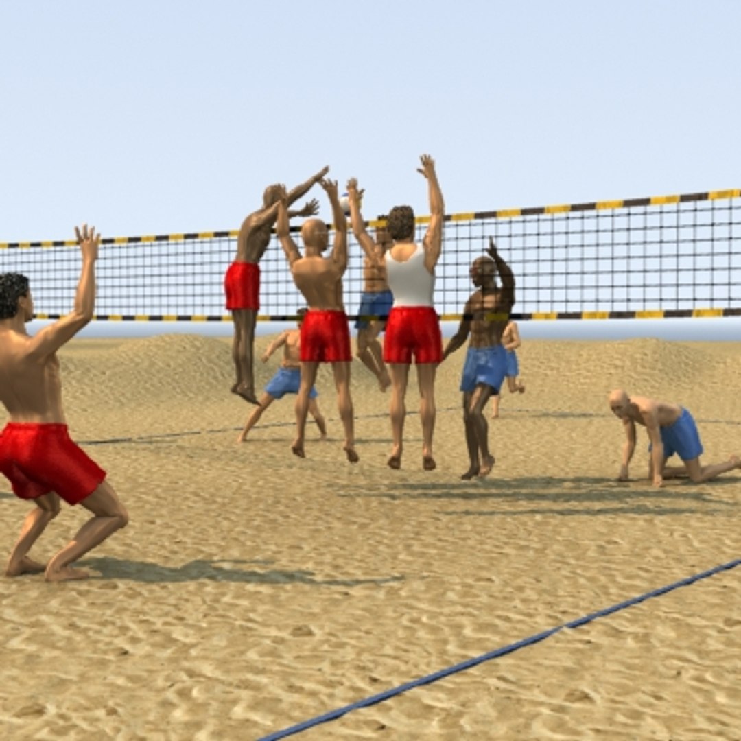3dsmax Sand Volleyball Poser Court