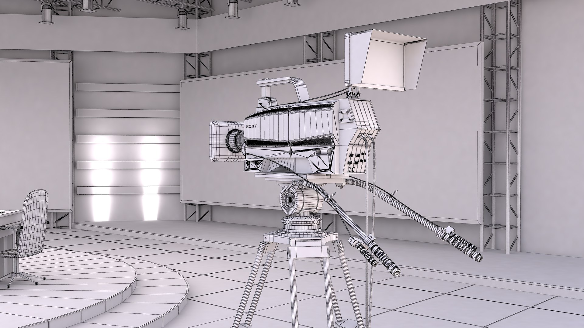 Tv Studio 3D Model - TurboSquid 1575059