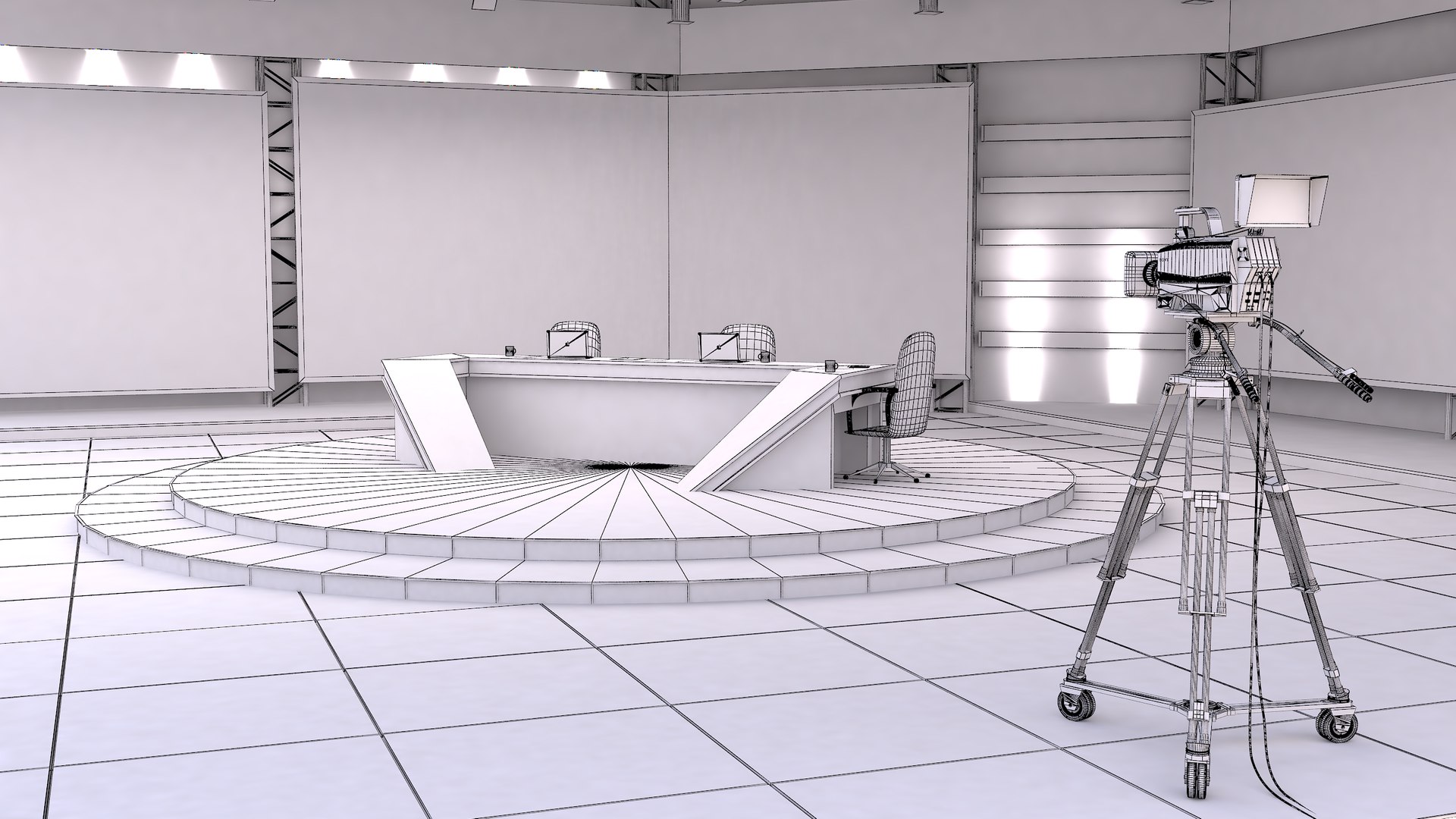 Tv Studio 3D Model - TurboSquid 1575059