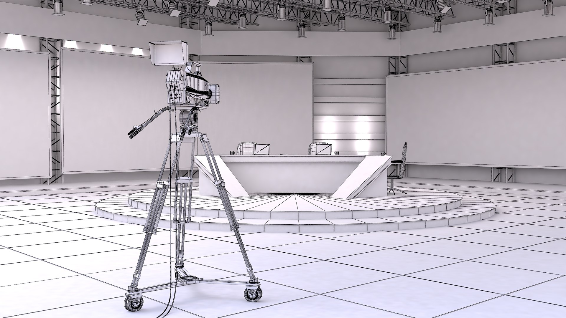 Tv Studio 3D Model - TurboSquid 1575059