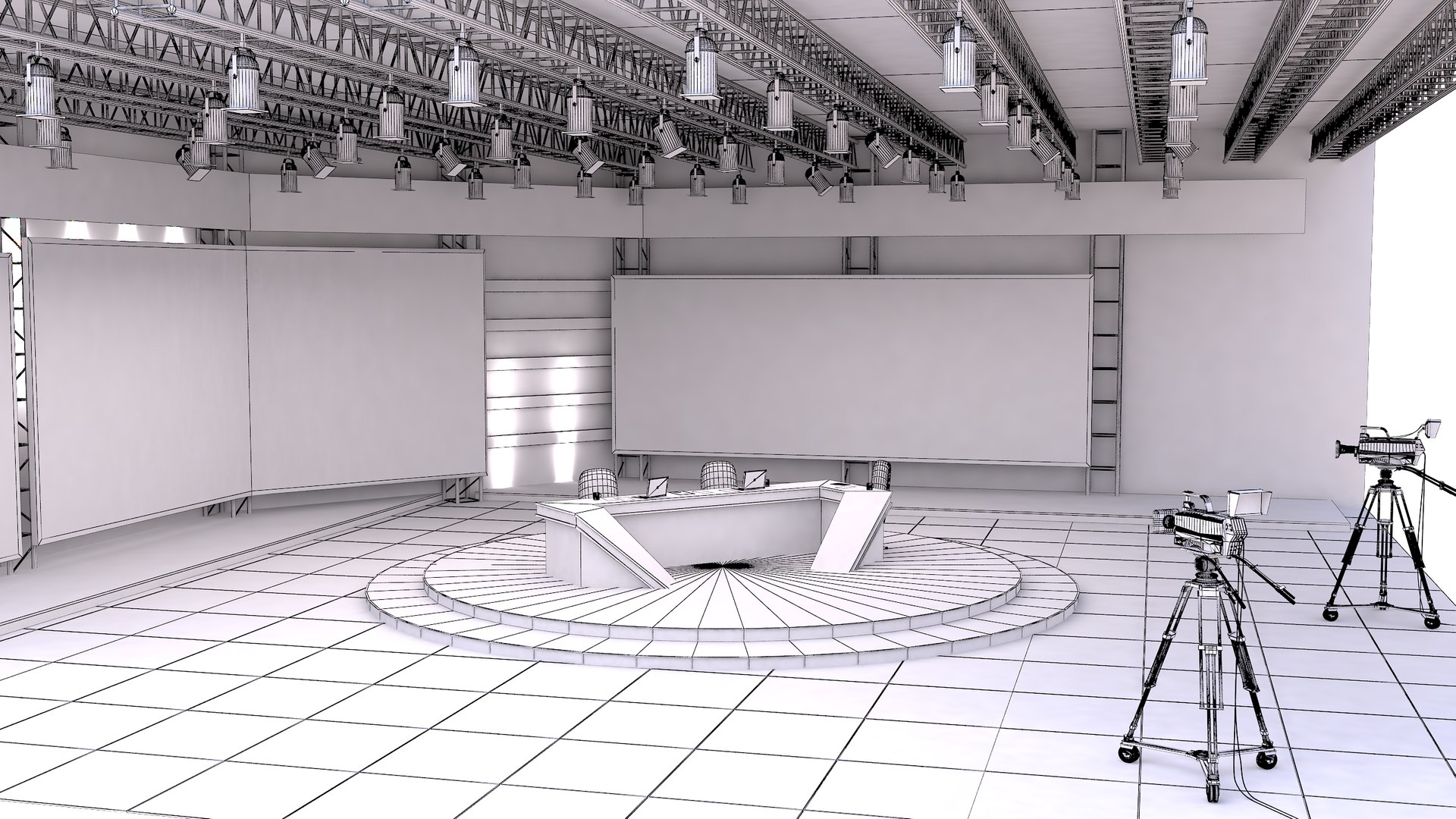 Tv Studio 3D Model - TurboSquid 1575059