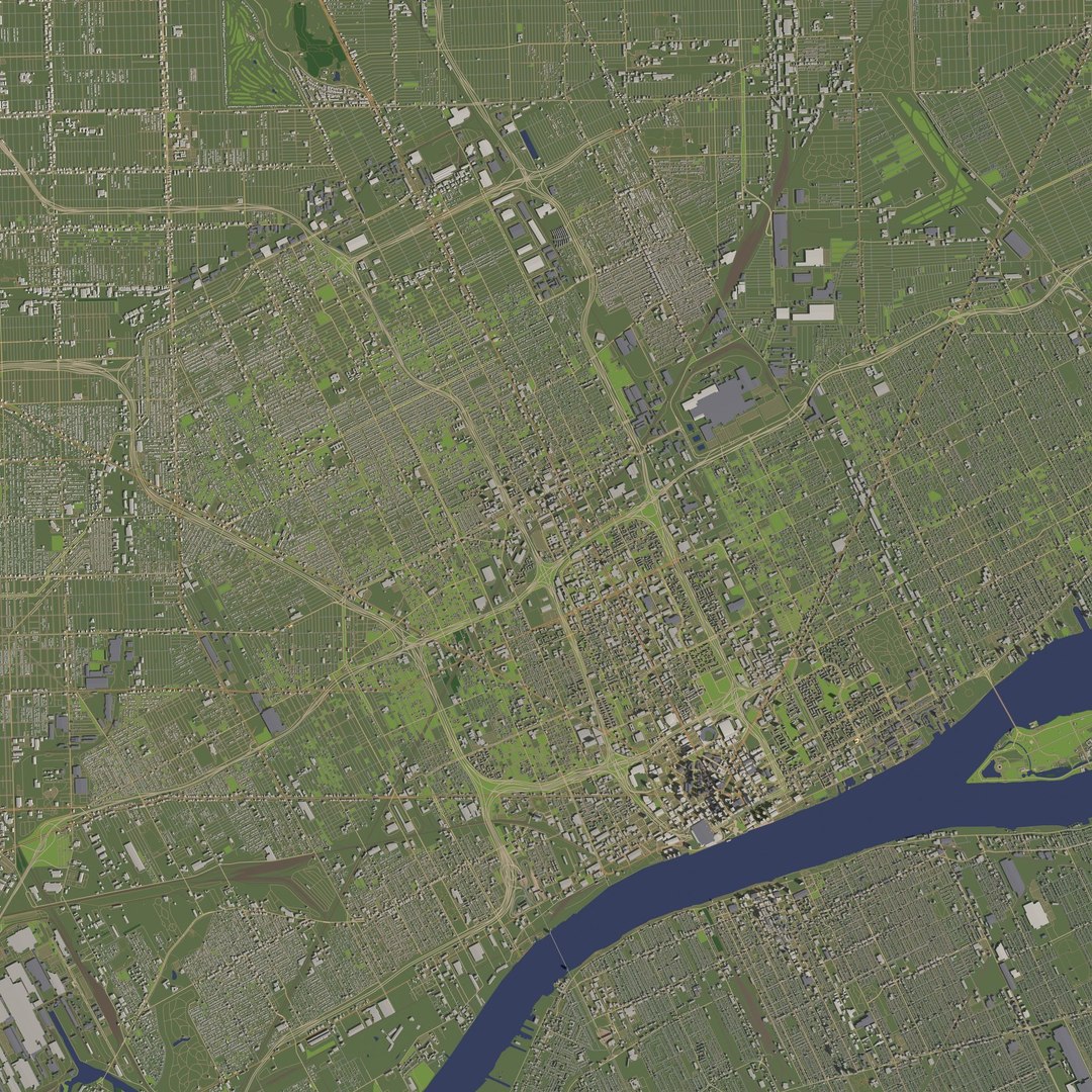 Detroit USA - City And Urban 3D Model - TurboSquid 2242506