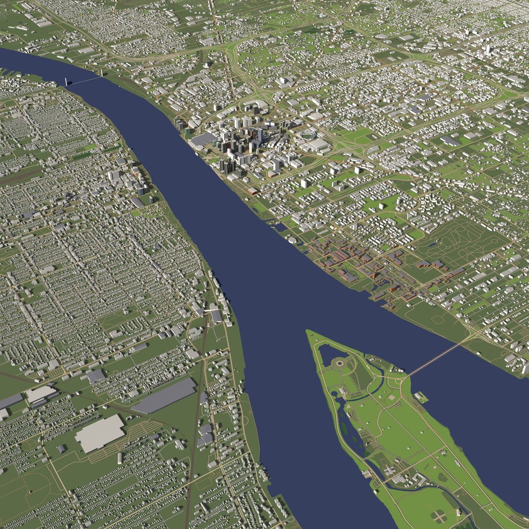 Detroit USA - City And Urban 3D Model - TurboSquid 2242506