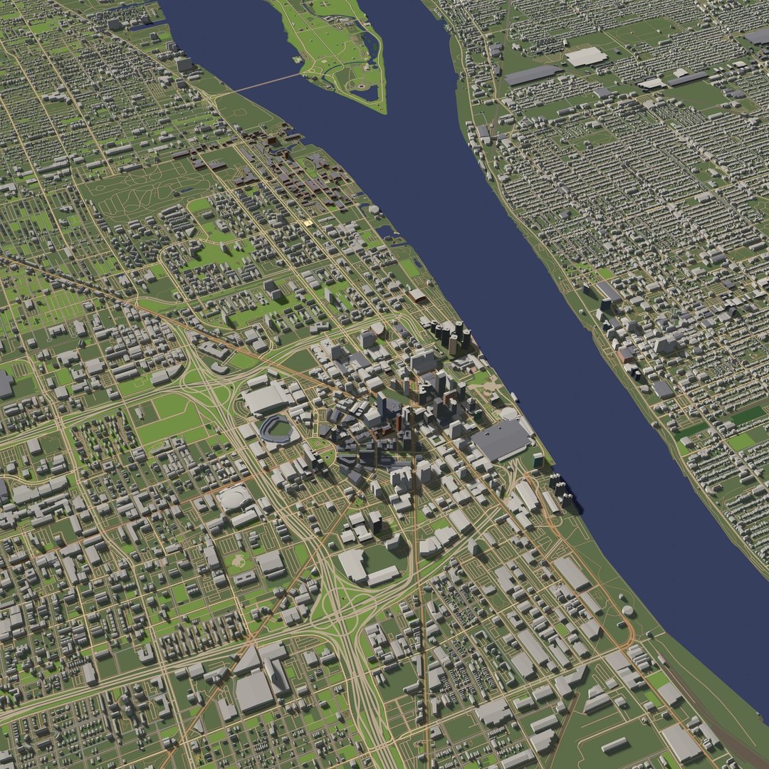 Detroit USA - City And Urban 3D Model - TurboSquid 2242506