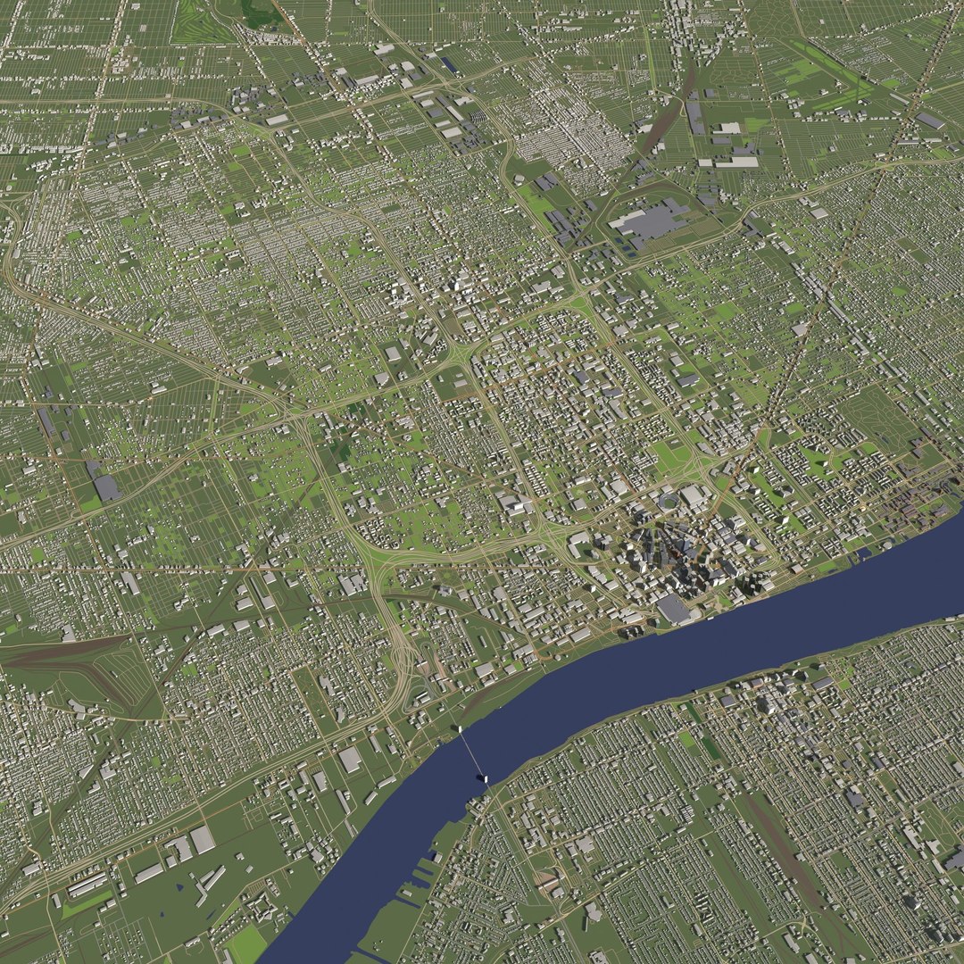 Detroit USA - City And Urban 3D Model - TurboSquid 2242506