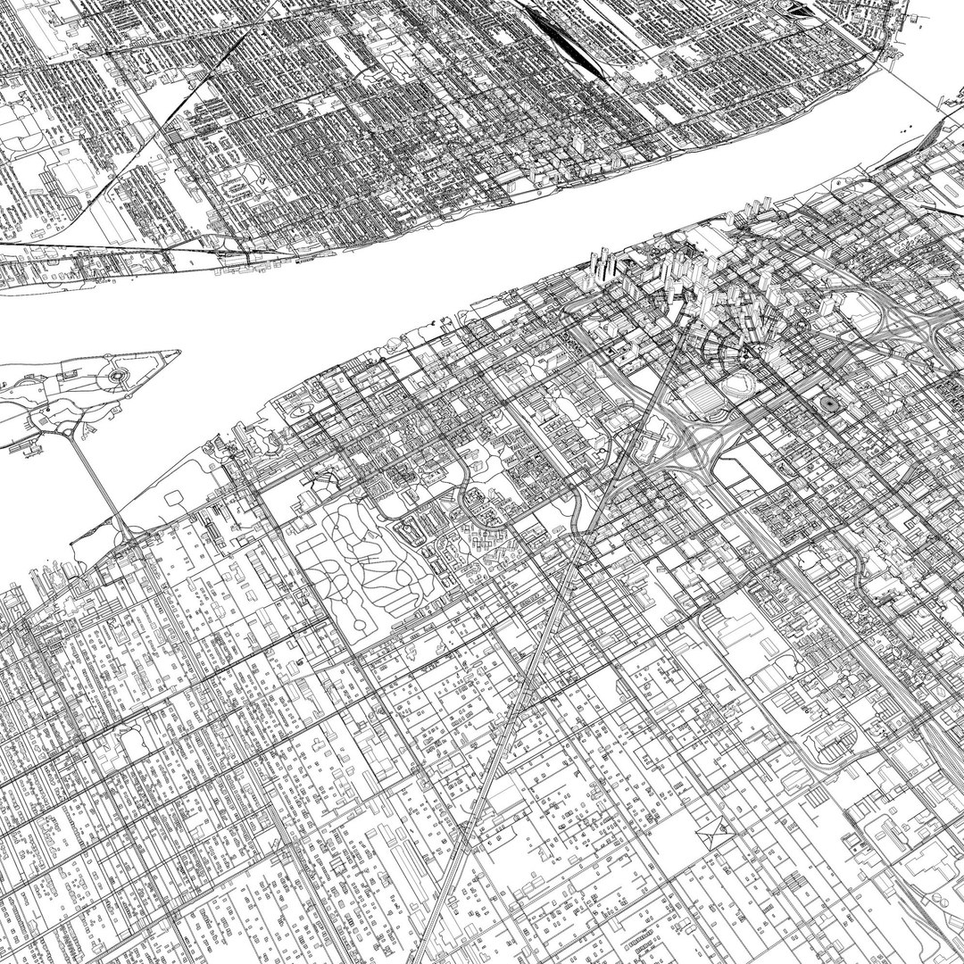 Detroit USA - City And Urban 3D Model - TurboSquid 2242506