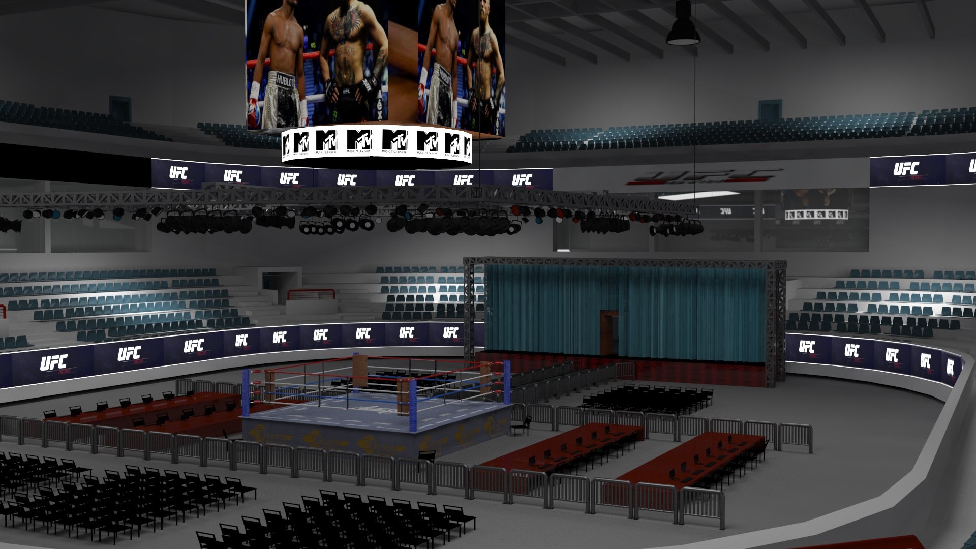 Boxing Stadium 3D Model - TurboSquid 1580771
