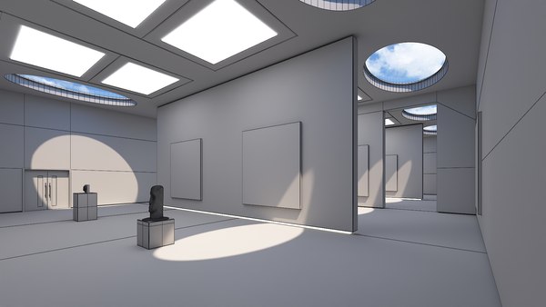 White Gallery 08 3D model - TurboSquid 1899138
