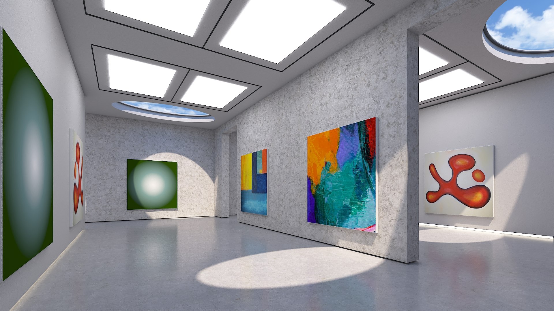 White Gallery 08 3D model - TurboSquid 1899138
