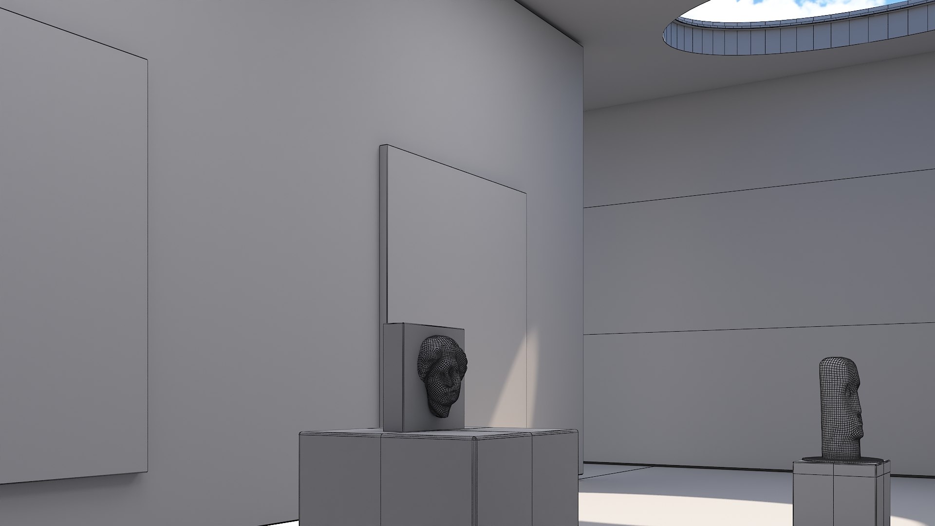 White Gallery 08 3D model - TurboSquid 1899138