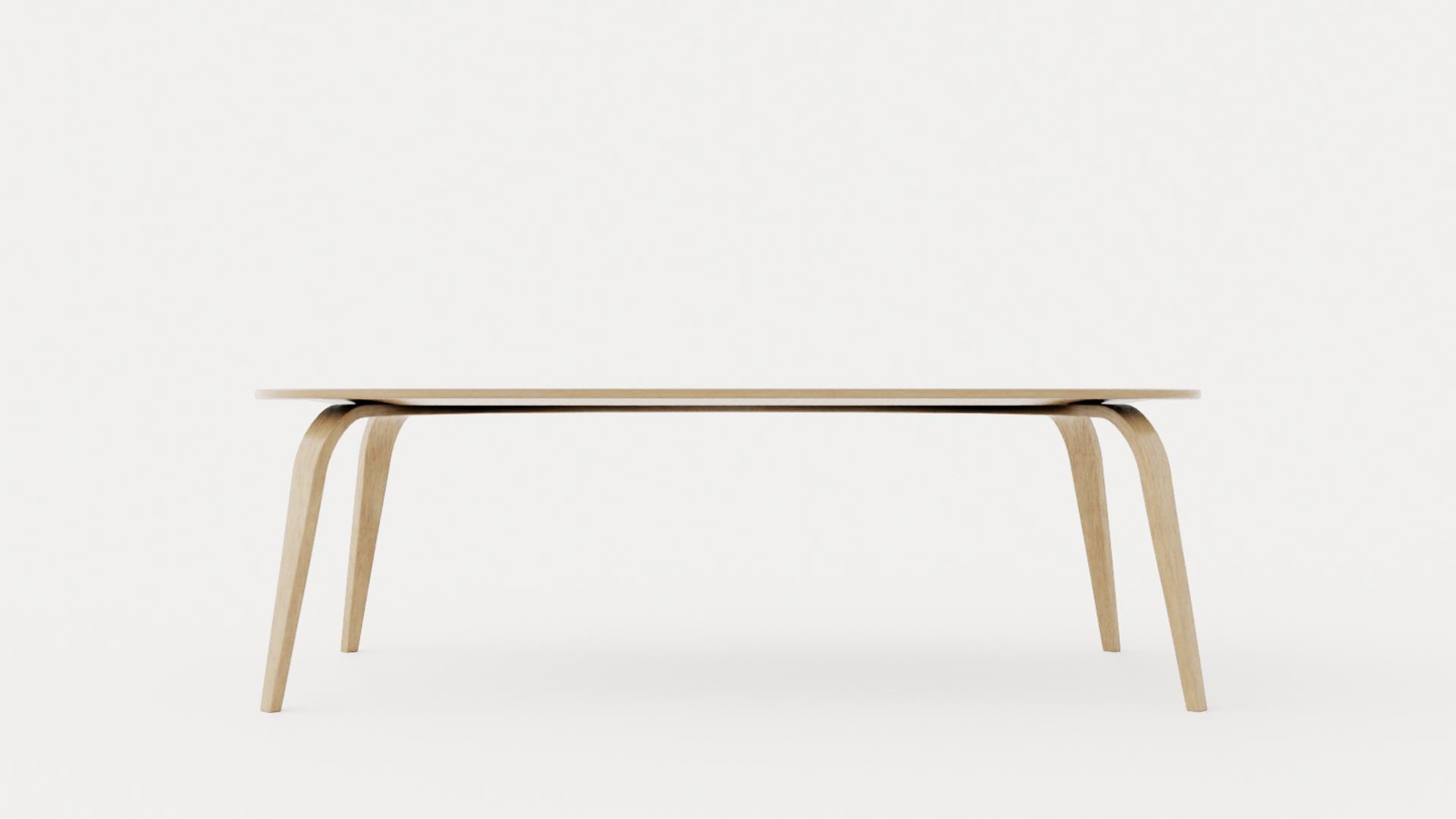 3D Model Dining Table Ellipse Oak - TurboSquid 2250633