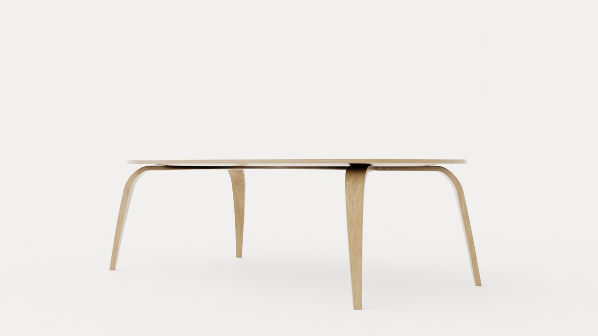 3D Model Dining Table Ellipse Oak - TurboSquid 2250633