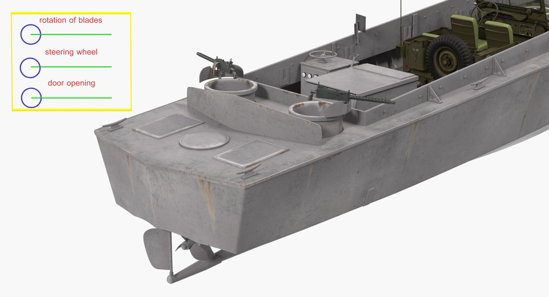 Lcvp Boat Jeep Willys Model - TurboSquid 1318196