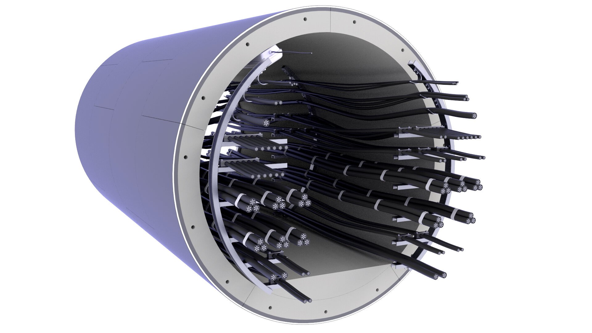 3D concrete tunnel cables technical model - TurboSquid 1612875