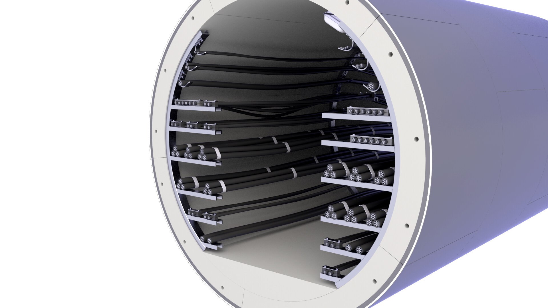 3D concrete tunnel cables technical model - TurboSquid 1612875